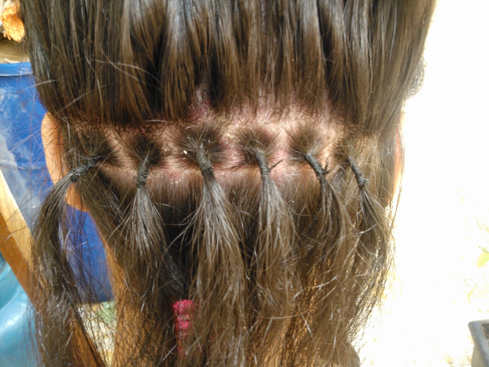 Mega Hair / Alongamento de Cabelo: Mega Hair no método "Nó Americano"