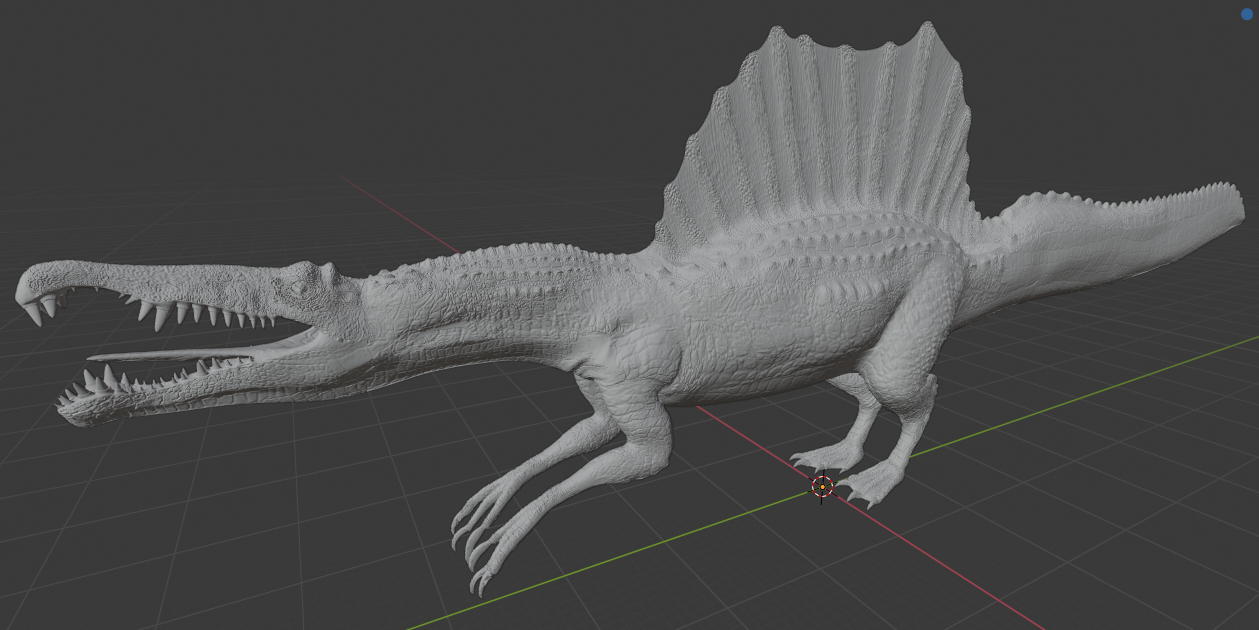 Blenderで遊ぶ(Production diary): Dog, Spinosaurus