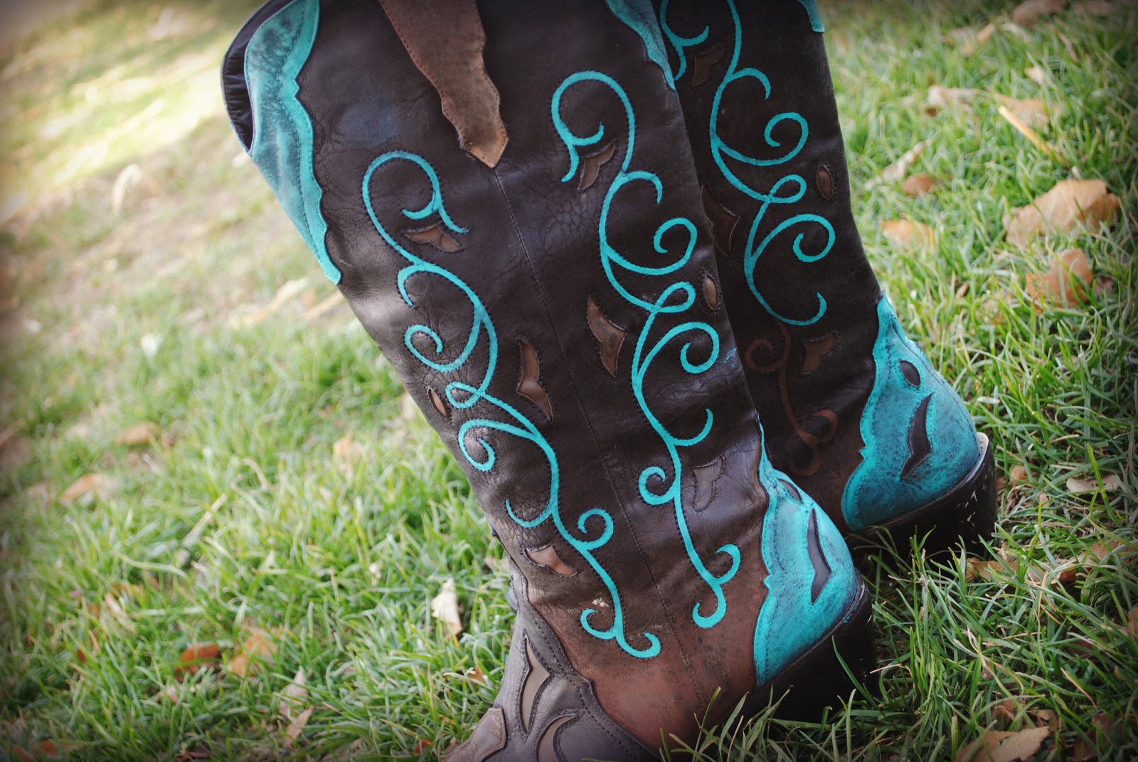 chores and chandeliers: painted cowboy boots