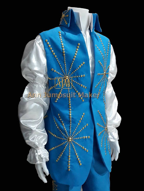 Elvis Presley . . . : Jumpsuit - Blue Cisco Kid Vest