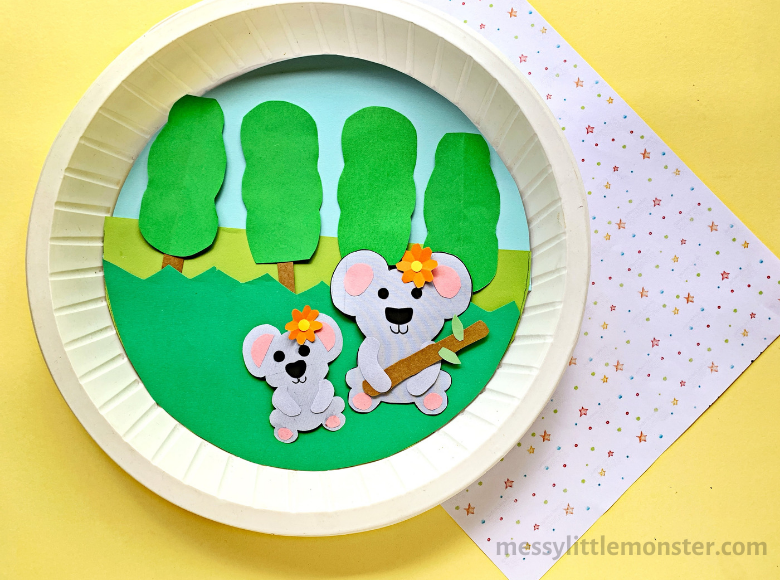Paper Plate Koala Craft - Messy Little Monster