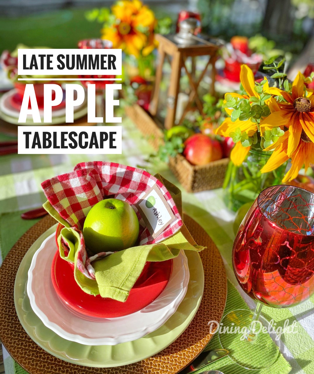 Dining Delight: Late Summer Apple Themed Tablescape