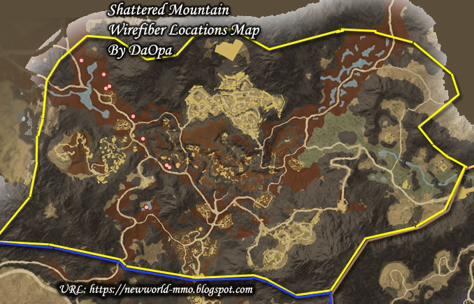New World: Shattered Mountain wirefiber map