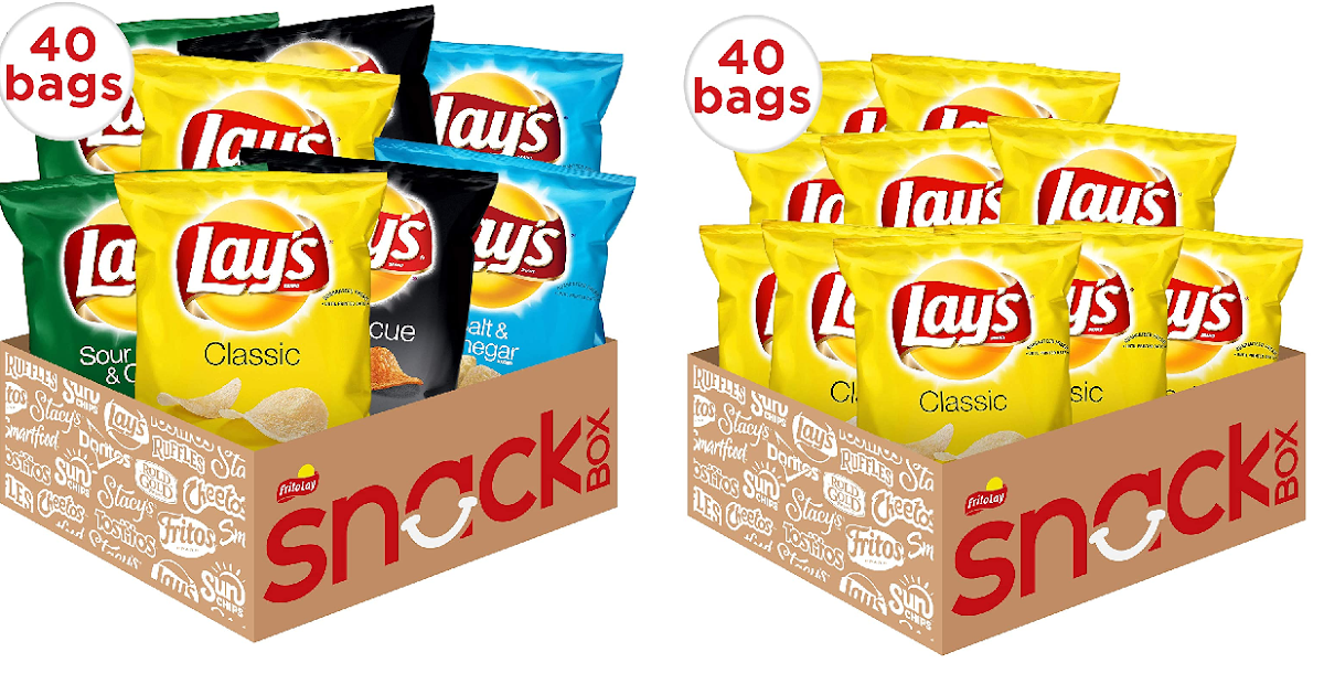 40 Bags of 1oz Lay's Classic Potato Chips or Lay's Variety pack $10.62 ...