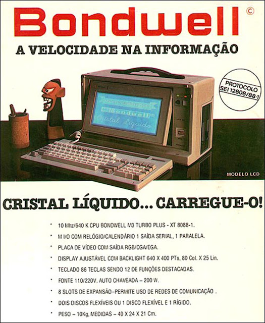 Computador Bondwell - 1988 - Propagandas Históricas | Propagandas Antigas