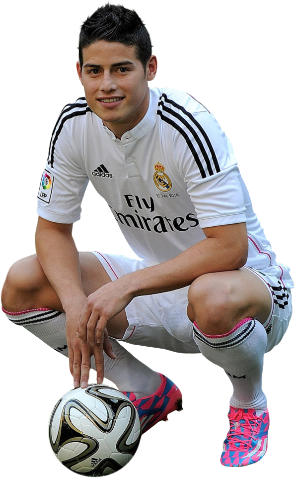 Render de James Rodriguez . Real Madrid - 2014 - 2015 con el balón.