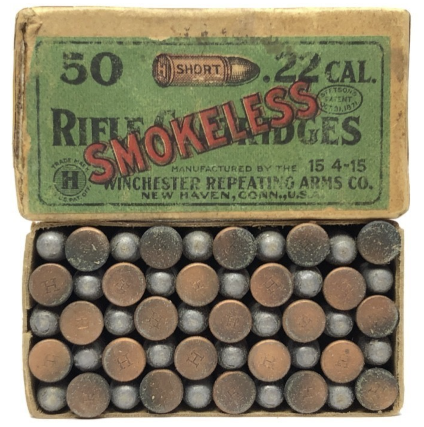Vintage Outdoors: 1915 Winchester 22 Short Smokeless 2 Piece Full Box ...