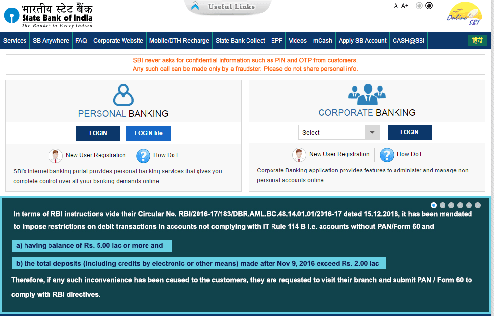 SBI CORPORATE BANKING