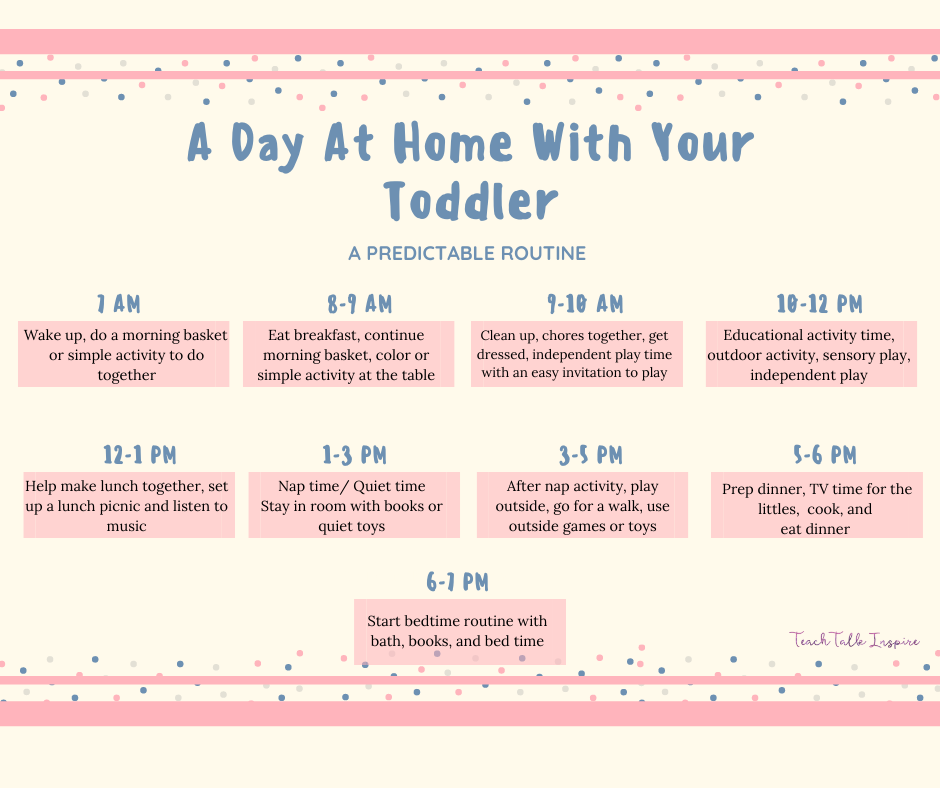Daily Toddler Schedule With a Predictable Routine | Teach.Talk.Inspire