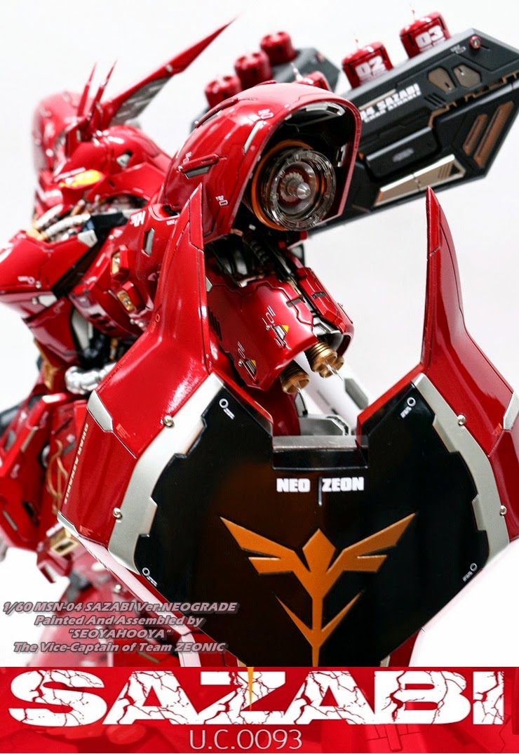 GUNDAM GUY: NeoGrade 1/60 MSN-04 Sazabi - Painted Build