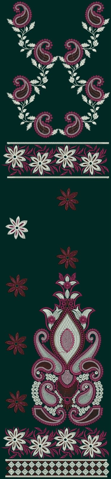 EmbDesignTube: Pakistani Motif Long Neck Embroidery Designs