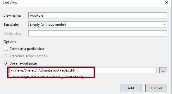 Multiple Layout Pages In ASP.NET Core MVC