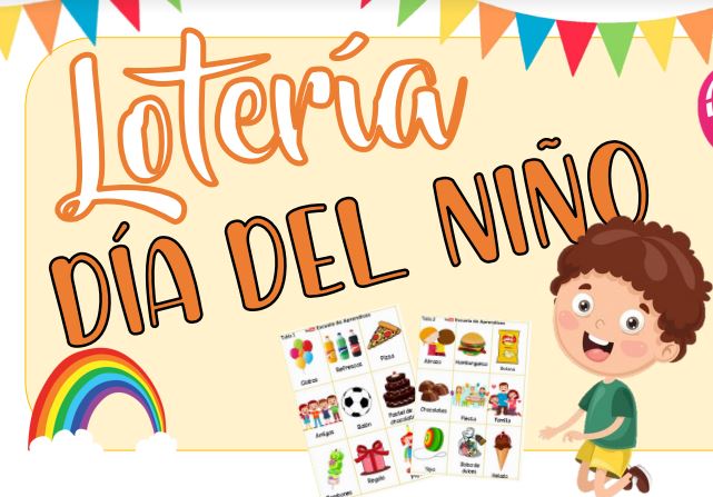 BONITO JUEGO DE MESA "LOTERÍA DÍA DEL NIÑO".