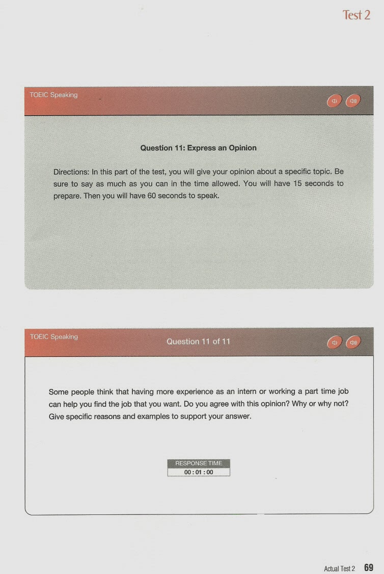 TOEIC: speaking practice set 2