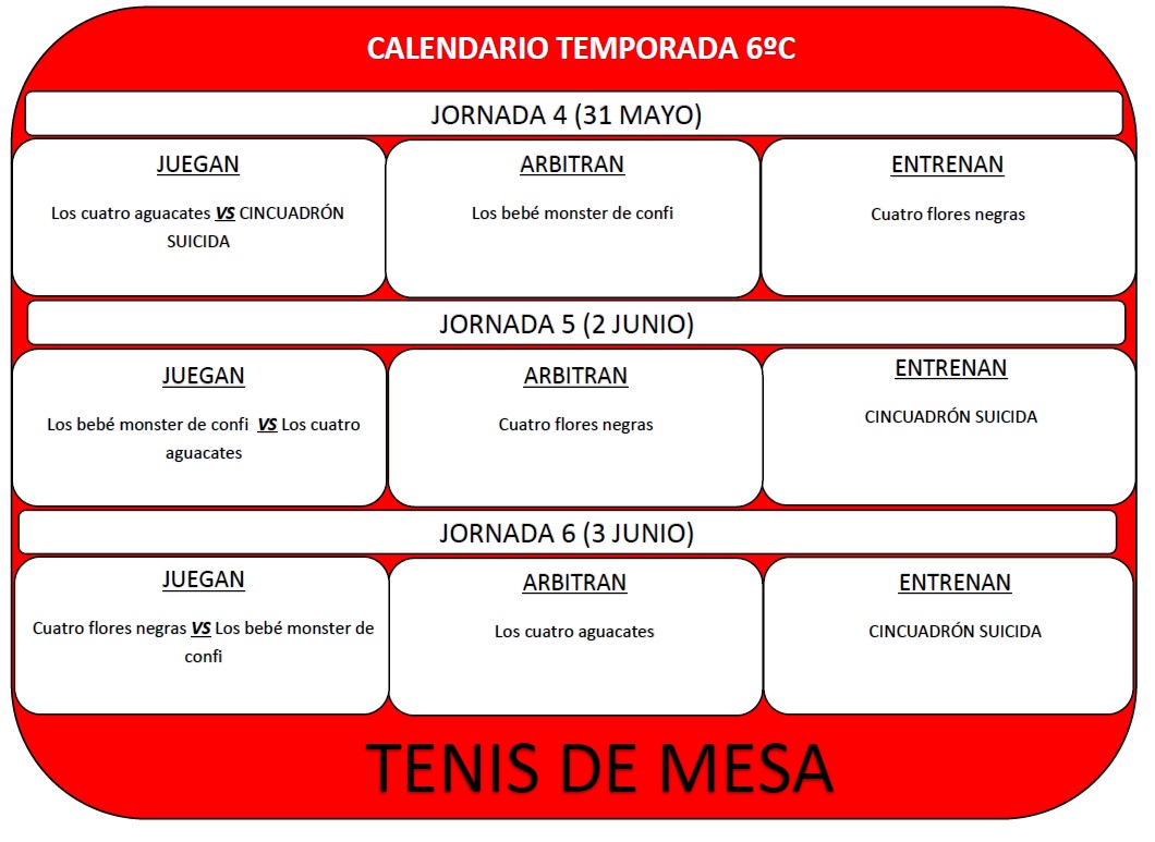 Educación Física Campohermoso: CALENDARIO
