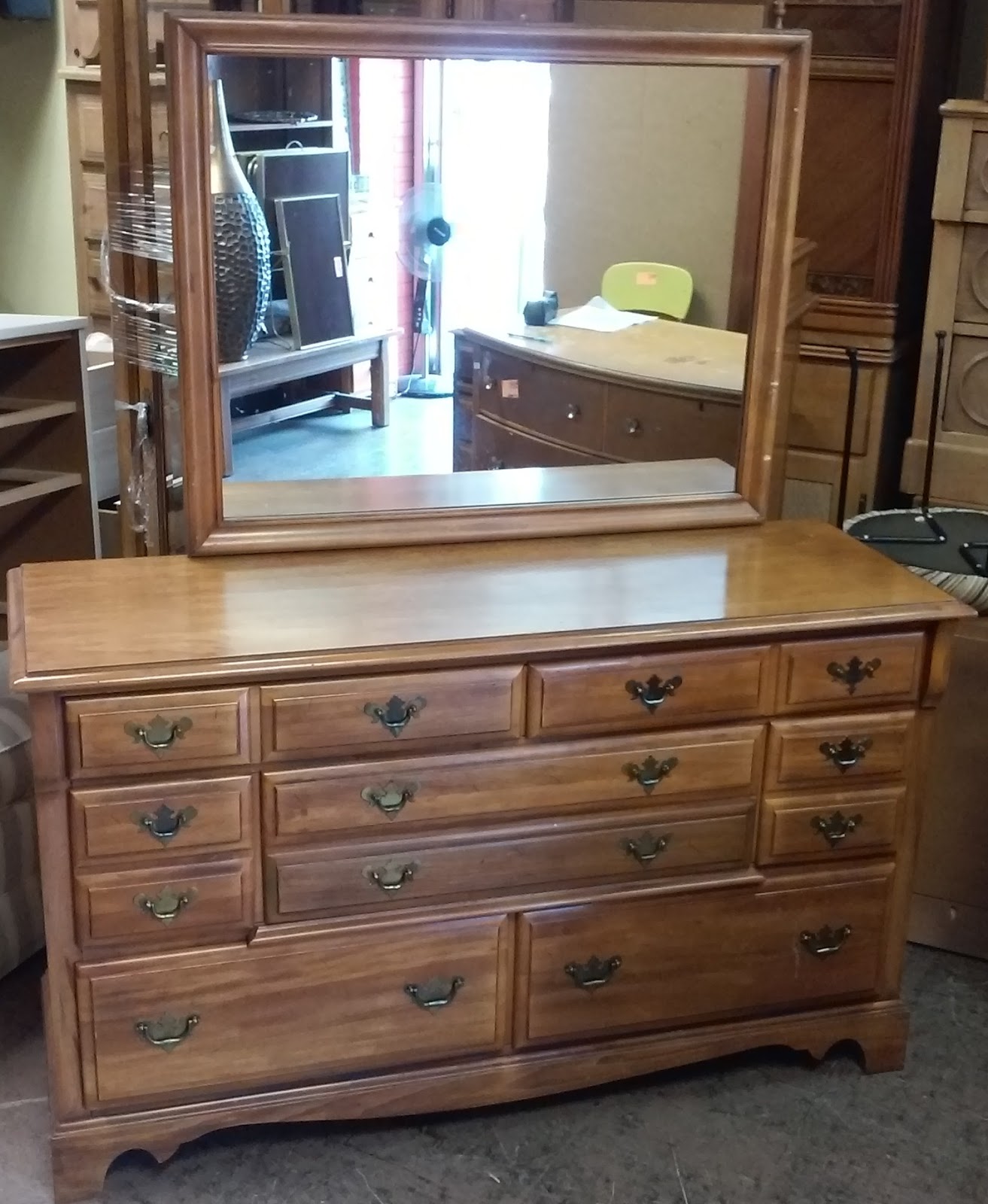 UHURU FURNITURE & COLLECTIBLES: SOLD 7-Drawer Colonial Dresser with ...