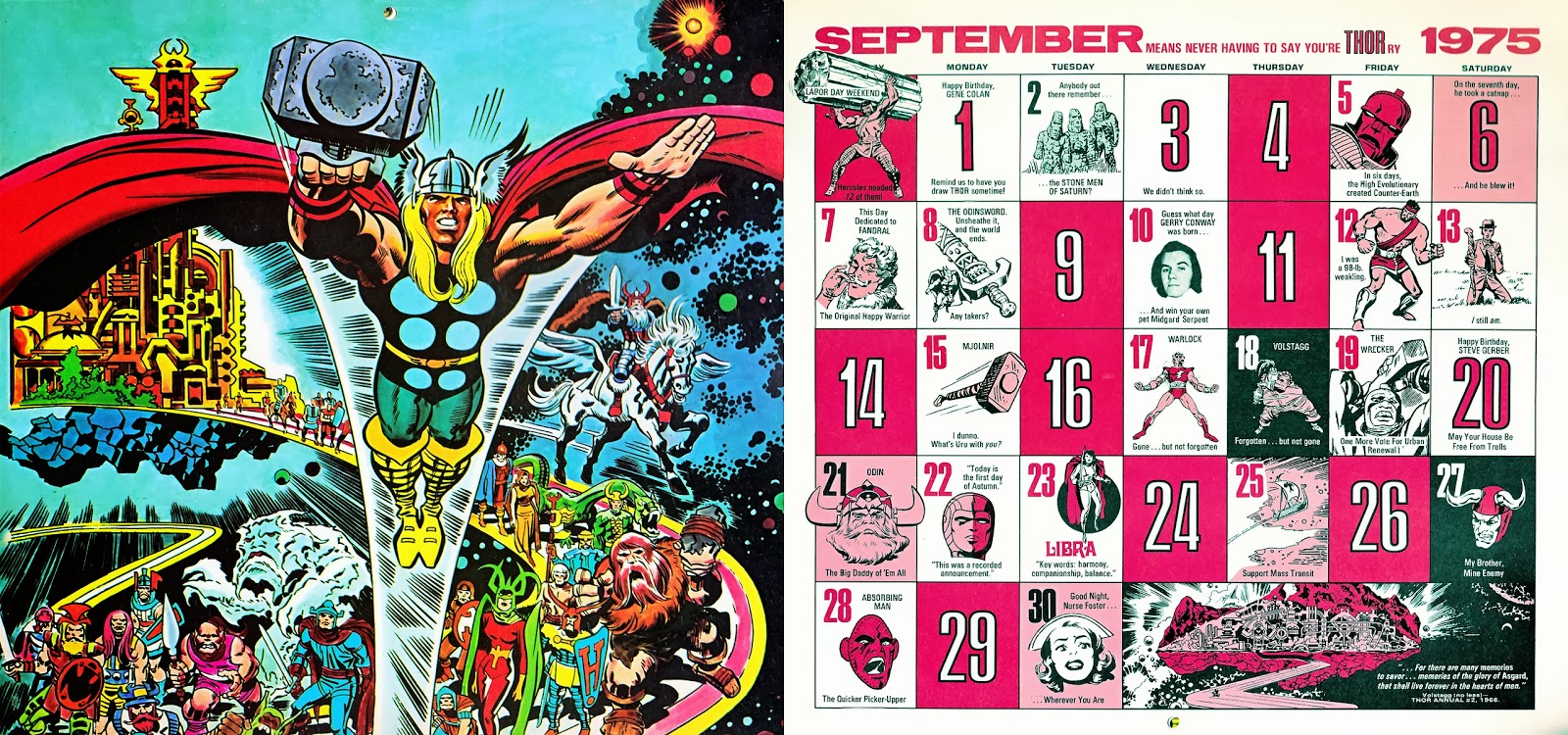 SUPER SHOGUN: MIGHTY MARVEL CALENDAR FOR 1975