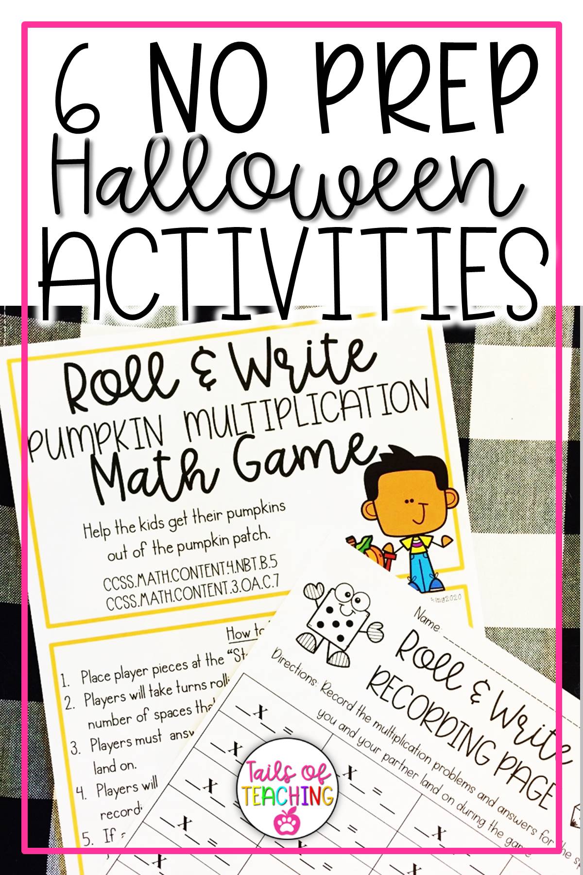 Tails of Teaching: 6 No Prep Halloween Activities