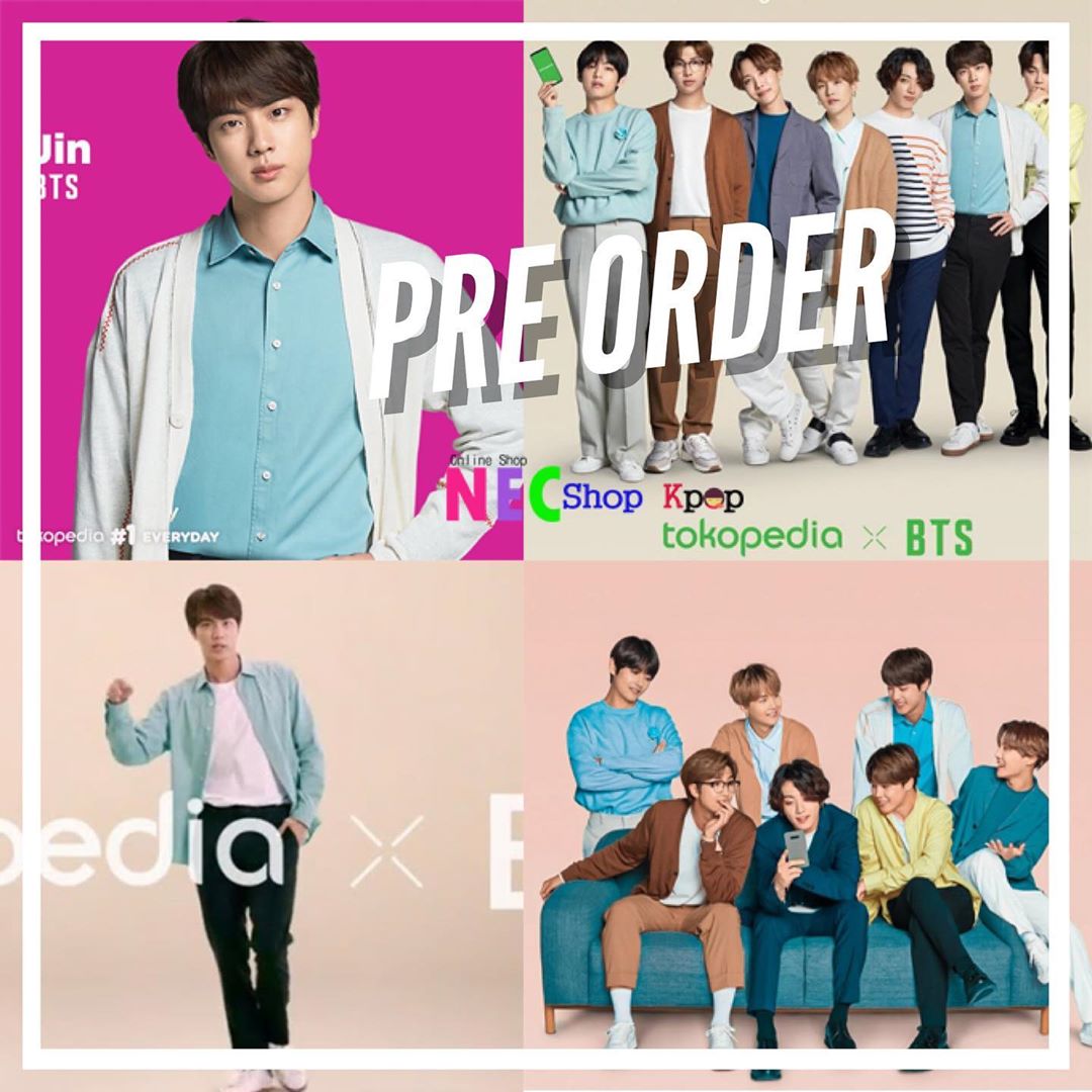 [BTS STYLE] JIN BTS Tokopedia Shirt | NEC Shop Kpop