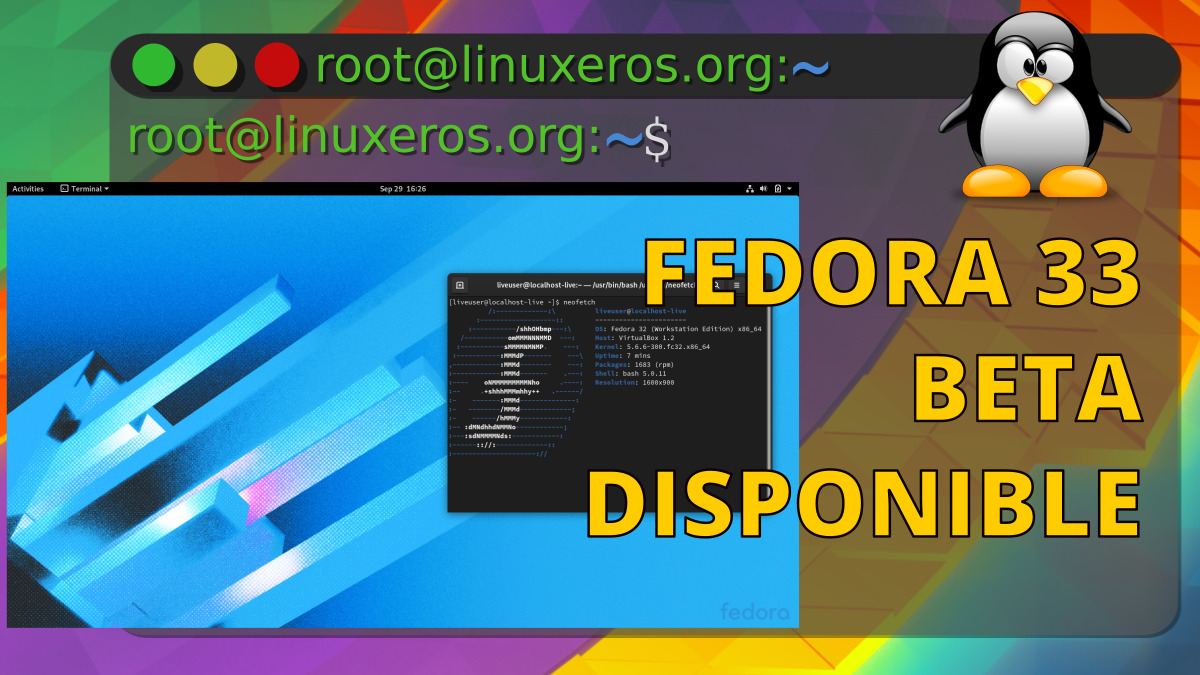 Fedora 33 "Beta" con Gnome 3.38 Disponible ~ Linuxeros