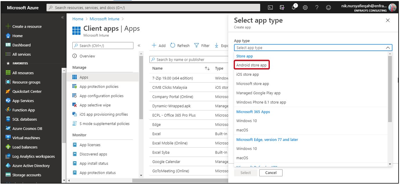 Push Apps to Android Devices via Intune