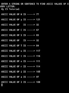 C program to find ASCII value of a character or string - My CS Tutorial ...