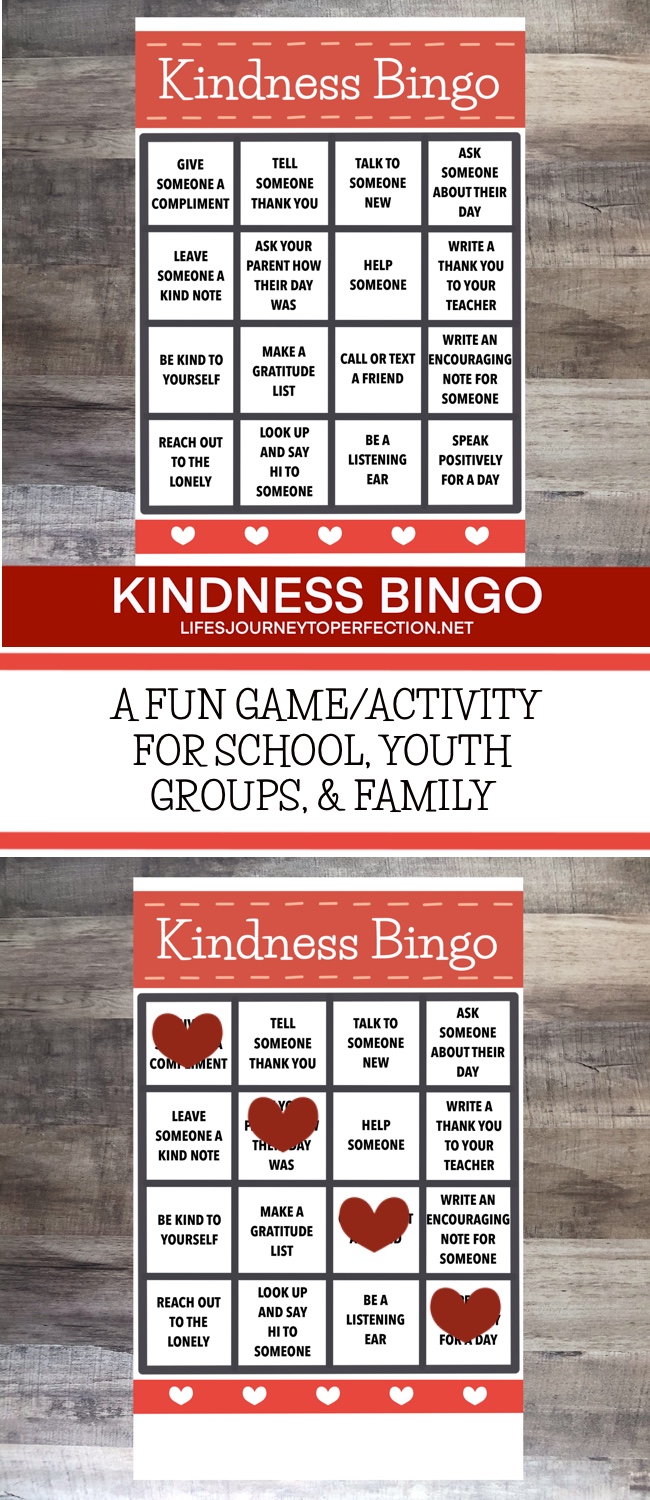 Life's Journey To Perfection: Kindness Bingo A Great Activity for Youth ...