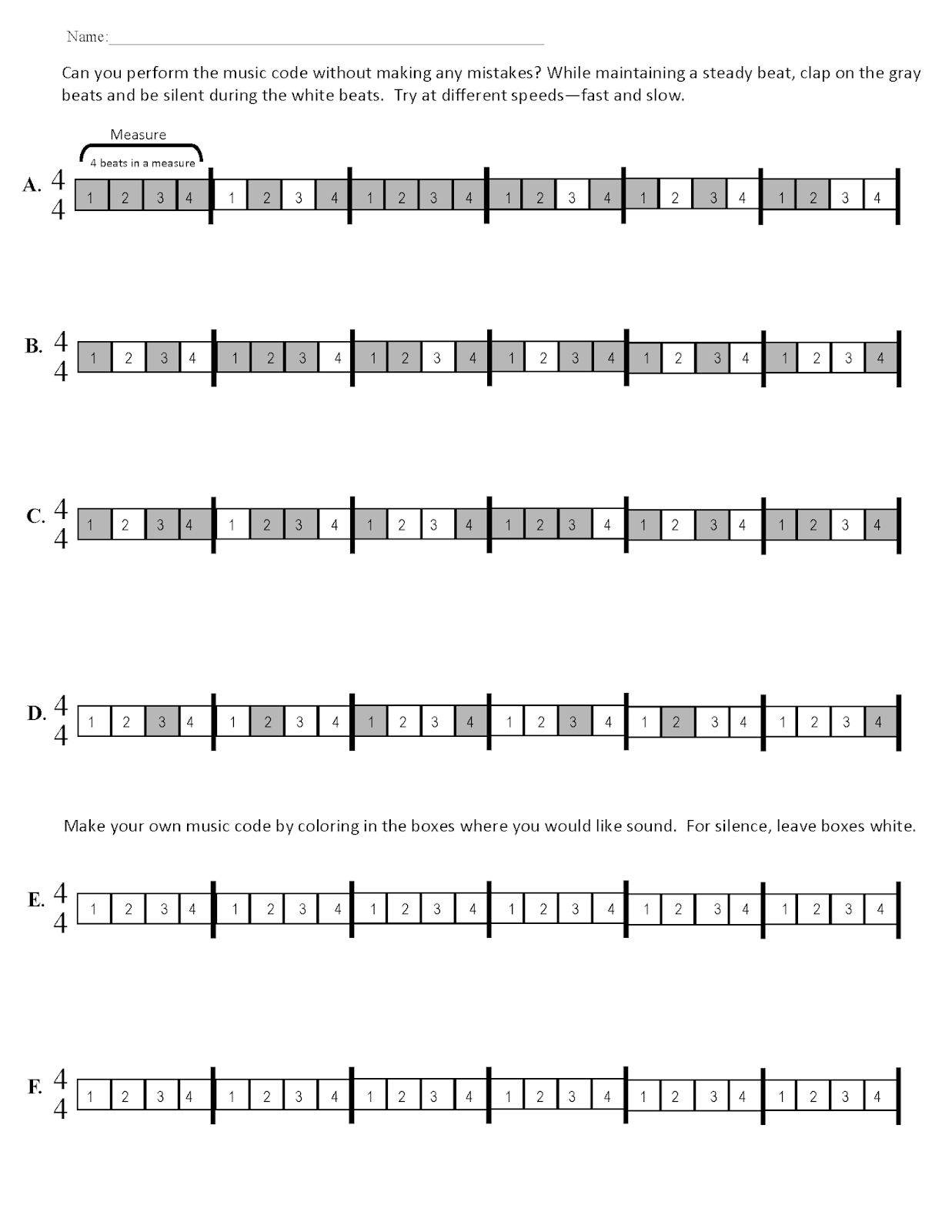 Orchestra Classroom: Pre-note-reading activity