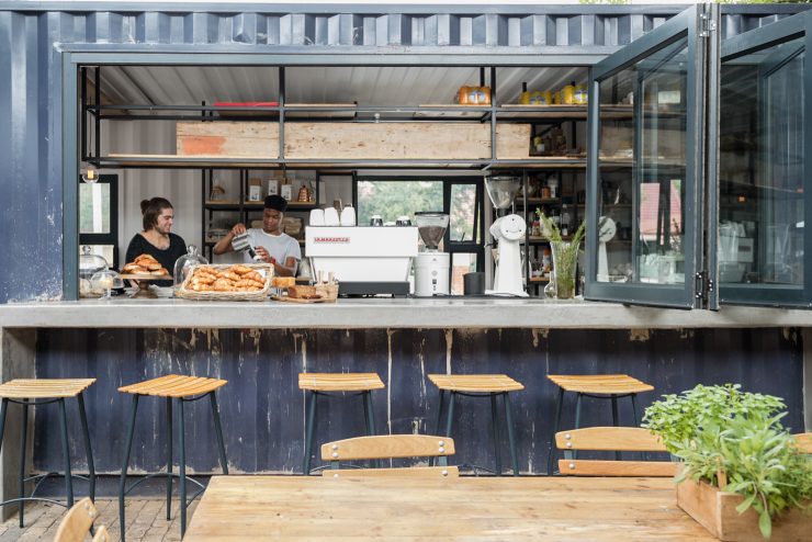 Amazing Modern Container Coffee Shop Design - Container Interior Design ...