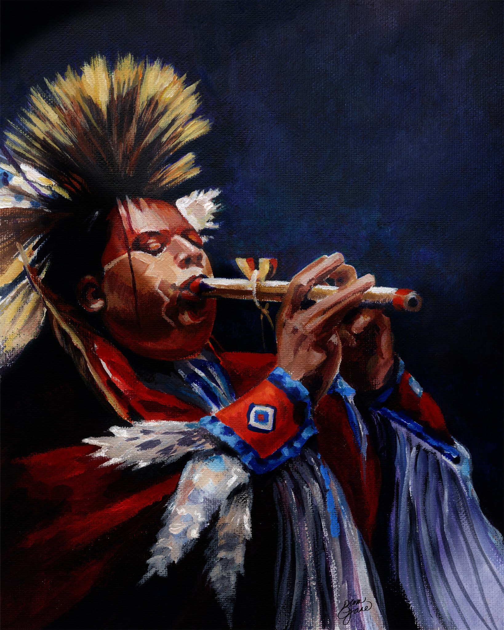 Native American Flute Player