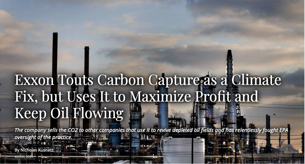 We Want Climate Action Now: Exxon Touts Carbon Capture as a Climate Fix ...