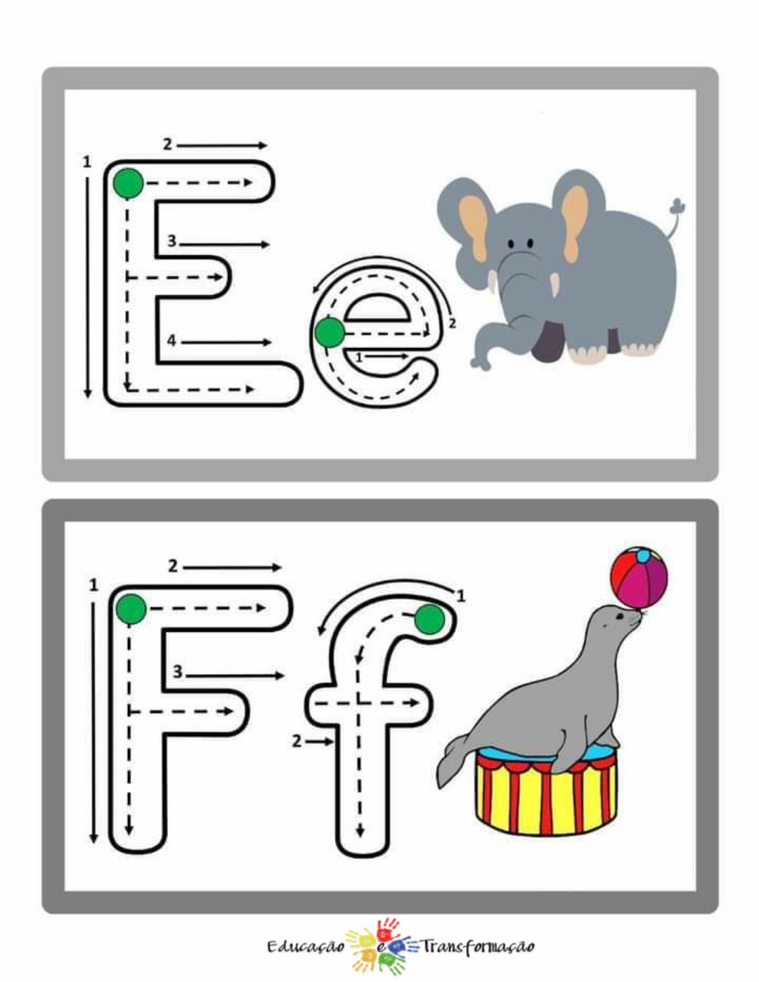 Alfabeto grafomotor Fichas para trabalhar o alfabeto grafomotor ...