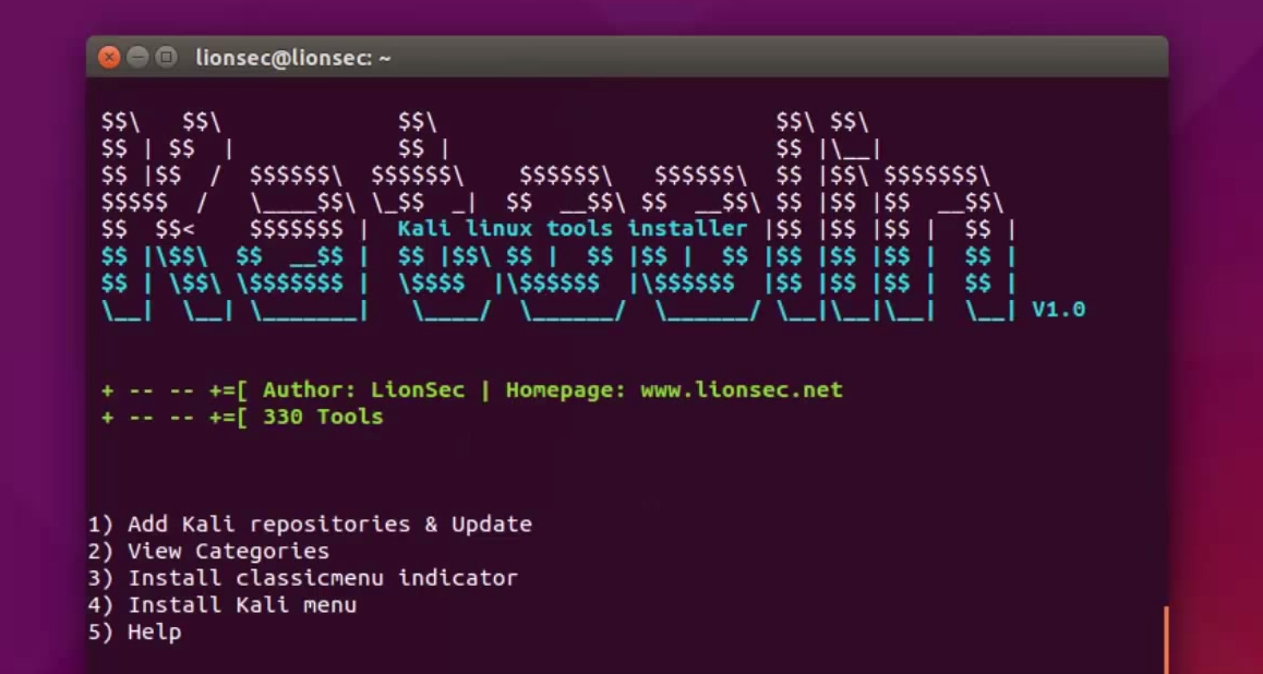 Download and Install All Kali Linux Tools with Katoolin