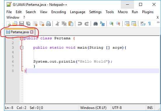 JAVA (JDK) : Path & Membuat Program Sederhana (HELLO WORLD) Pada Java - CircleTekno