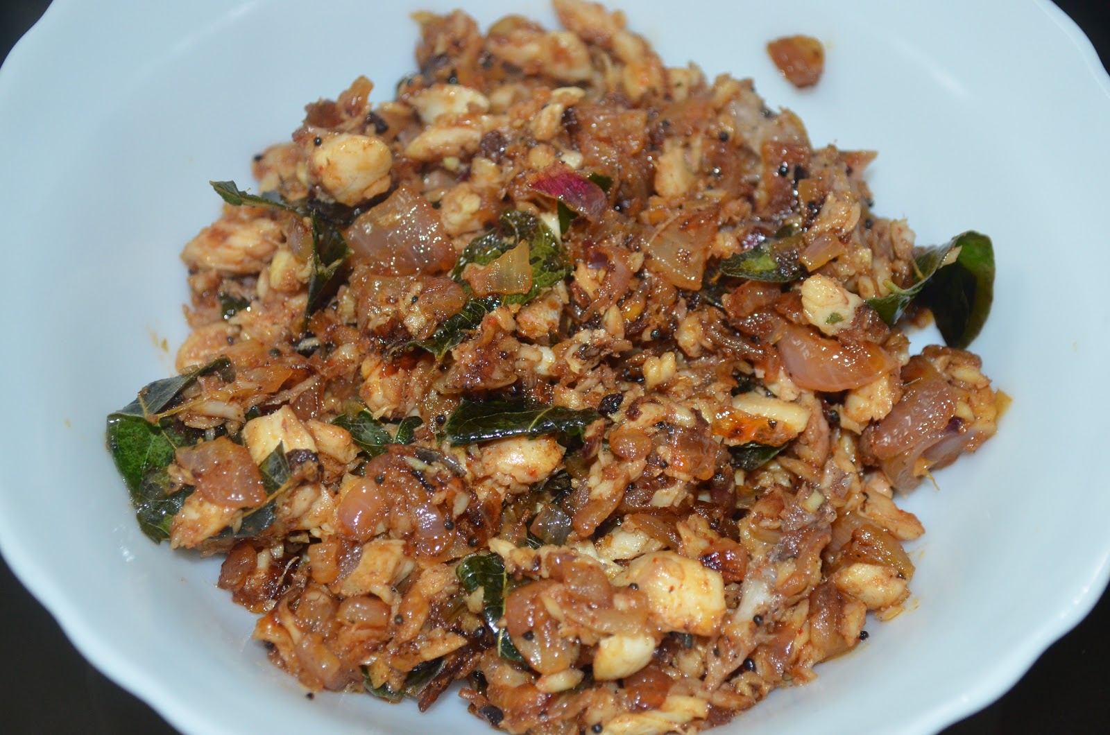 Lucky's Kitchen: (South Indian )Fish Puttu (Shredded Fish fry)