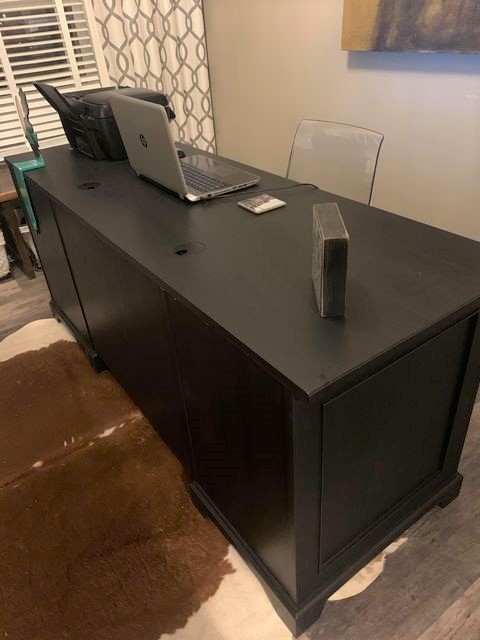 Black Custom Painted Desk