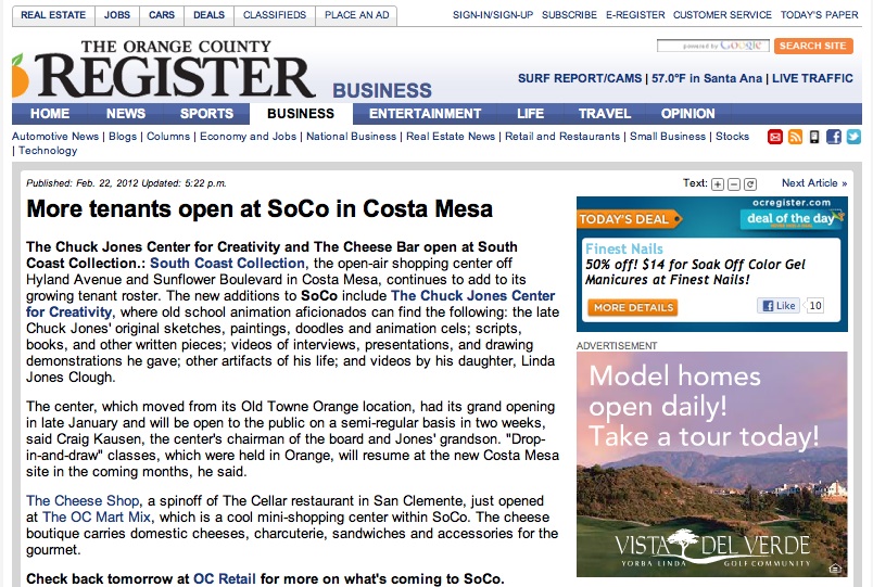 TO You: The Cheese Shop at the oc mart MiX included in The Orange ...