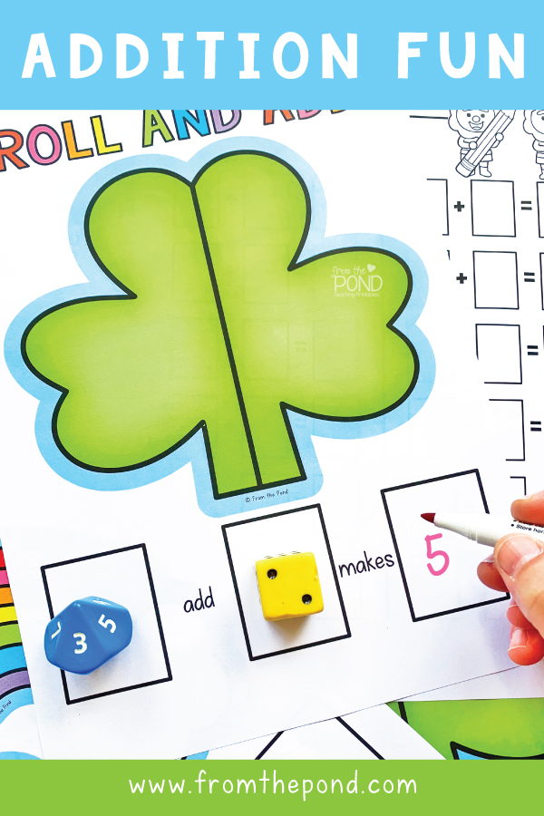Roll and Add Math Center | From the Pond