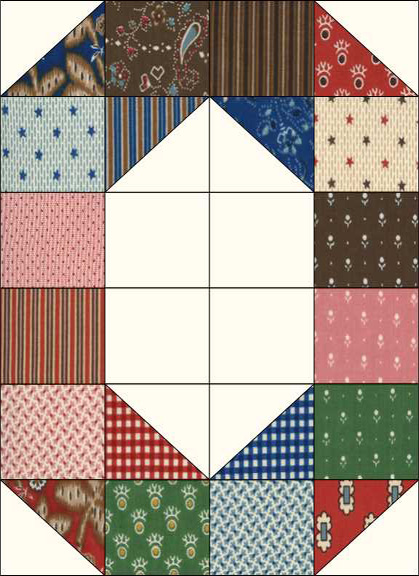 Cloud of Quilt Patterns: Rectangular Block to Drive One Nuts