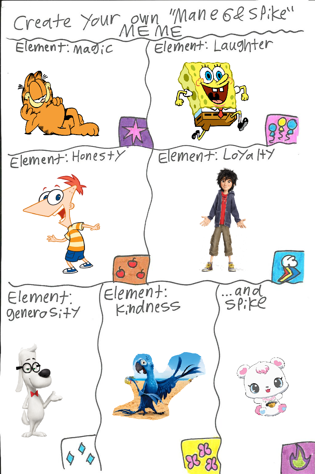 Isabelle's Blog world of toy: Mane 6 and Spike Boys version (redo)