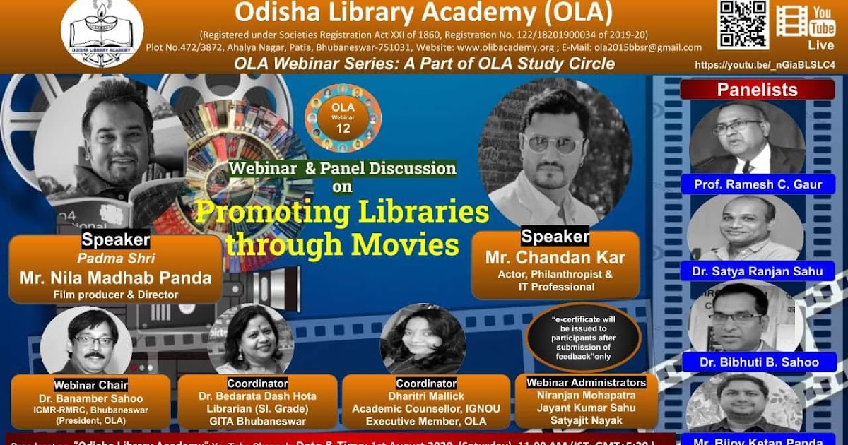 Odisha Library Academy OLA Organized Webinar and Panel Discussion on ...