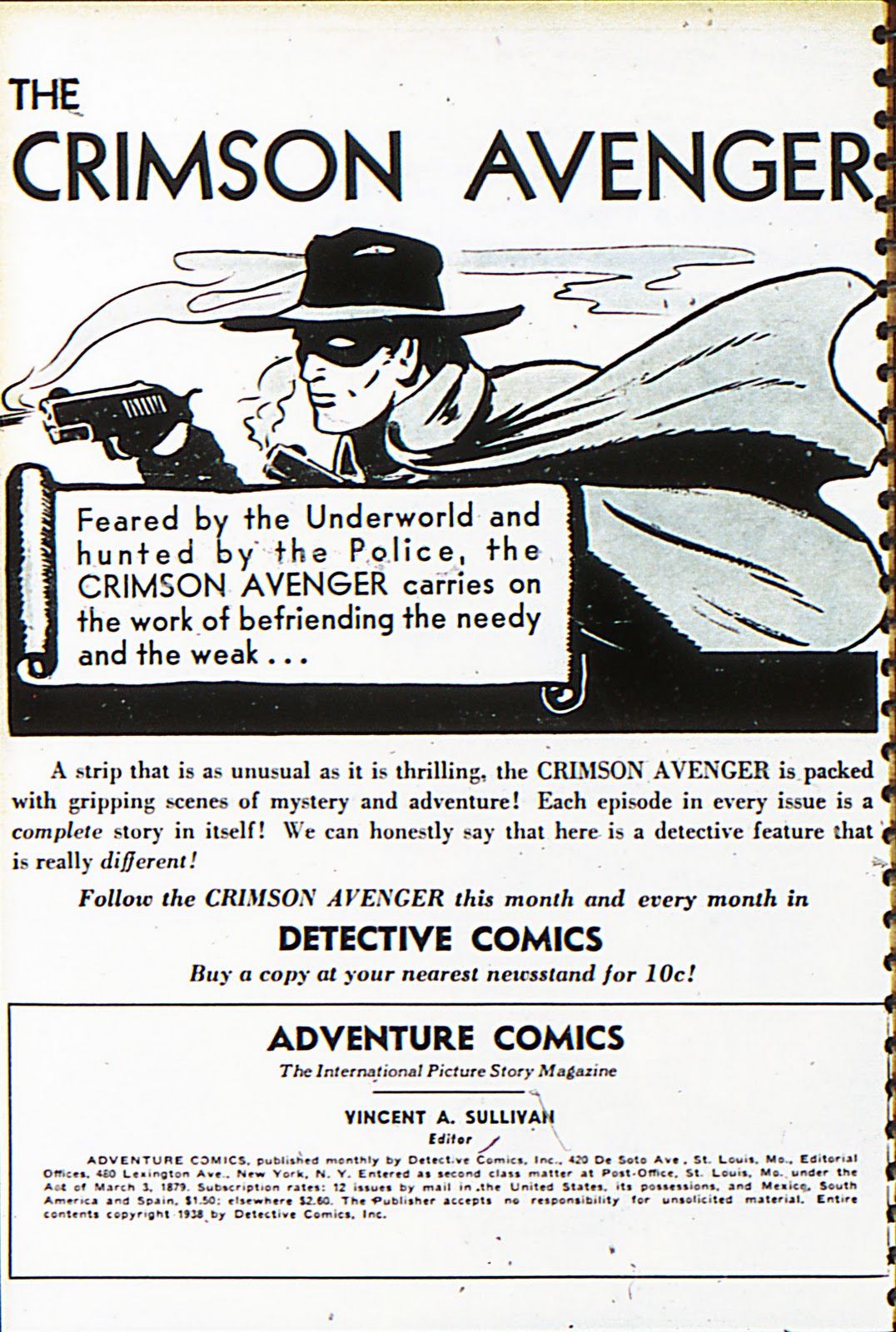 Days of Adventure: Adventure Comics # 32, November, 1938