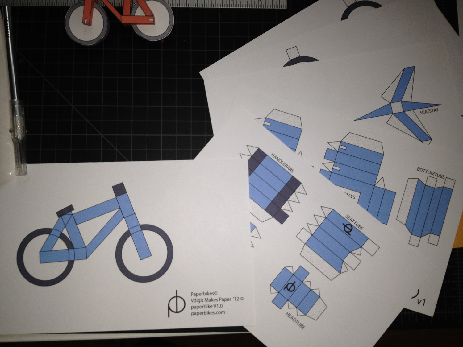 paperbikes: paperbike v1 - physical kit