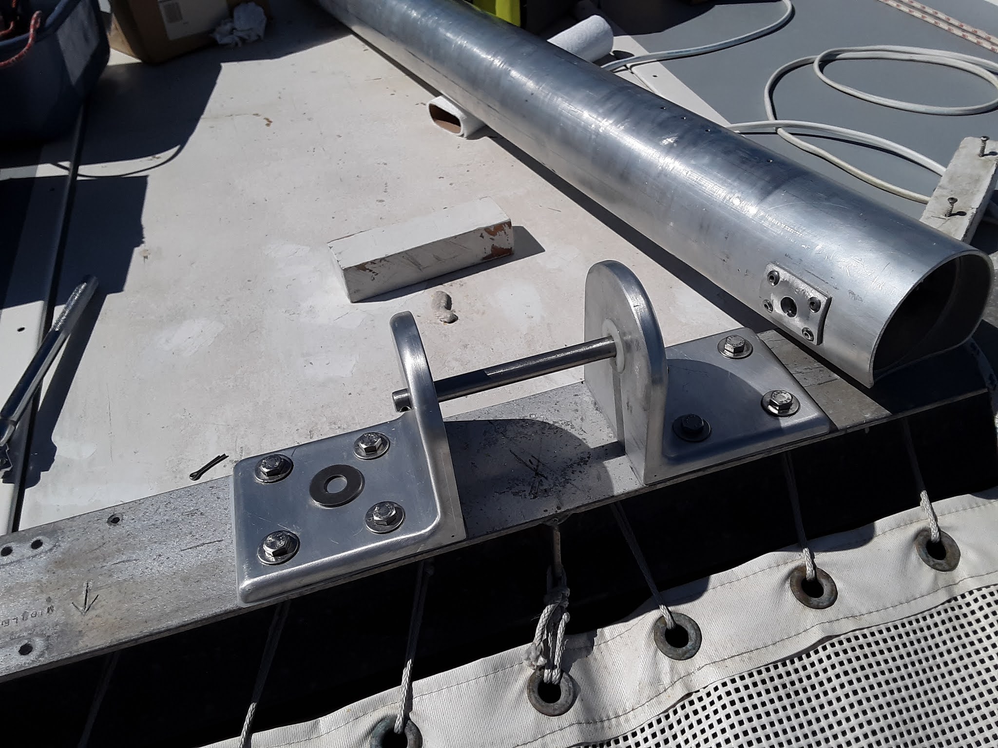 Wharram Tiki 21 "Little Cat": New Rig #3 The Mast Base