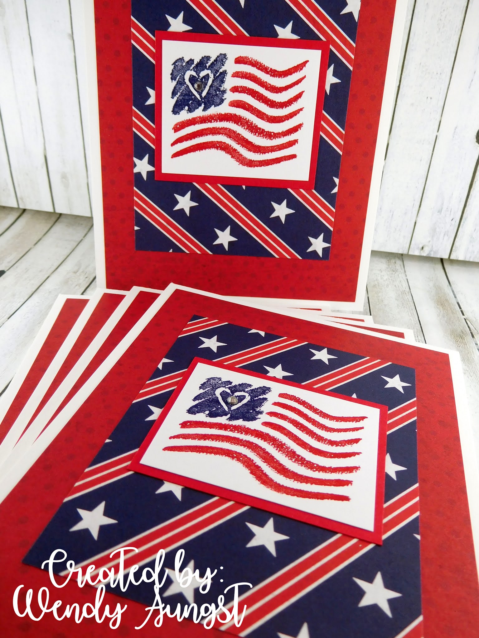 WeeBeeStampin4Fun: Patriotic Card Set