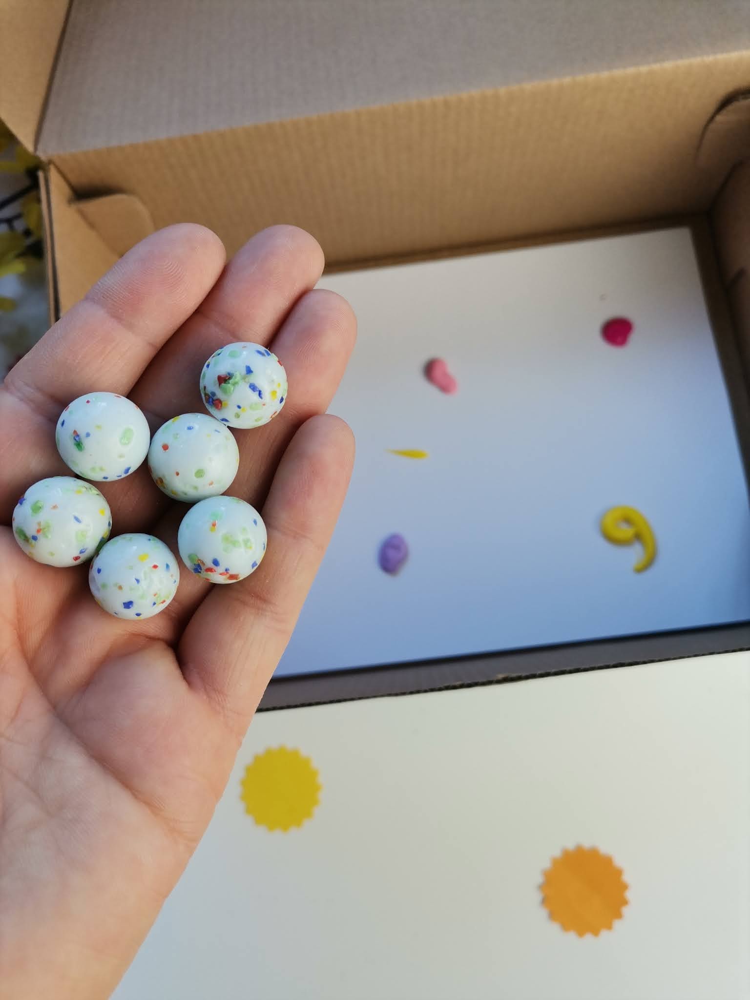 Familie und mehr : Kreatives Eis mit Murmeltechnik