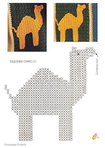 Crochetpedia: 2D Crochet Camel Applique