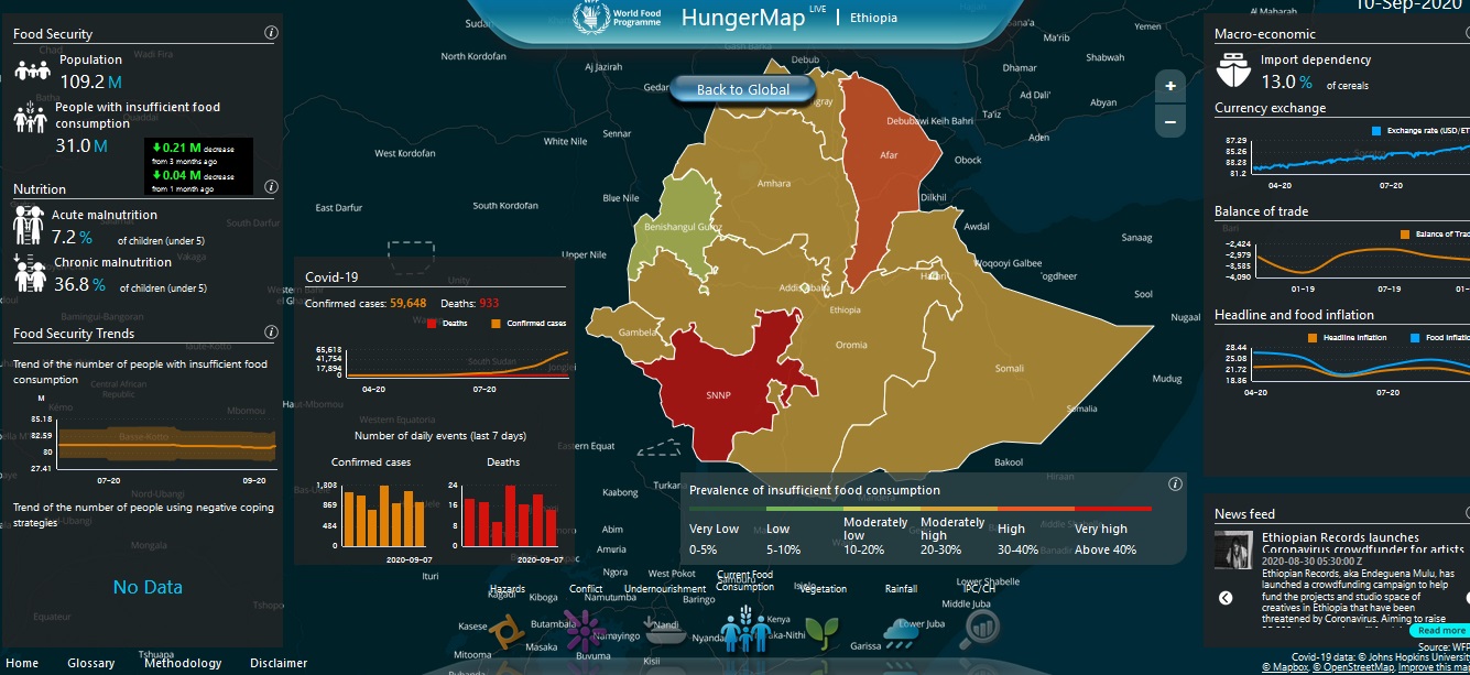 Cartographie numérique: Hunger Map Live : une carte de surveillance de ...