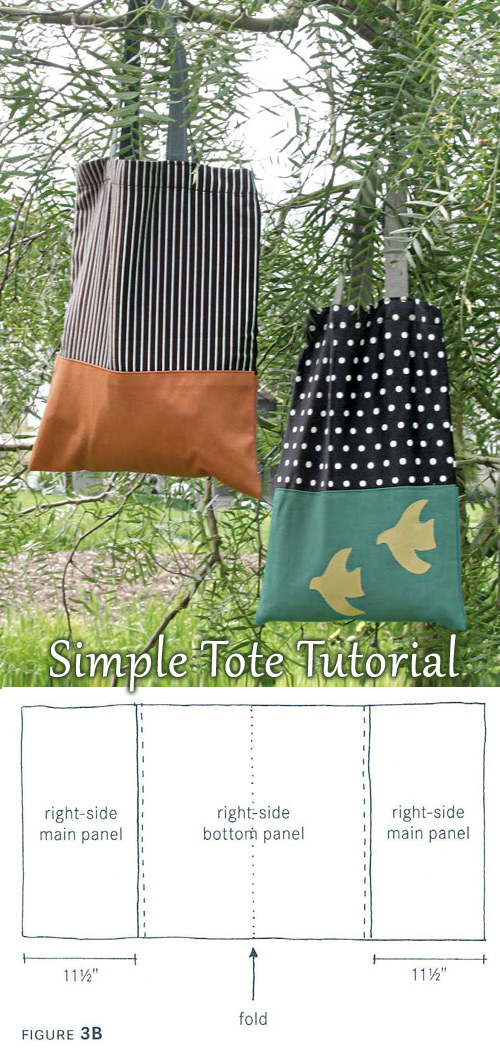 Simple Tote Bag Tutorial ~ DIY Tutorial Ideas!
