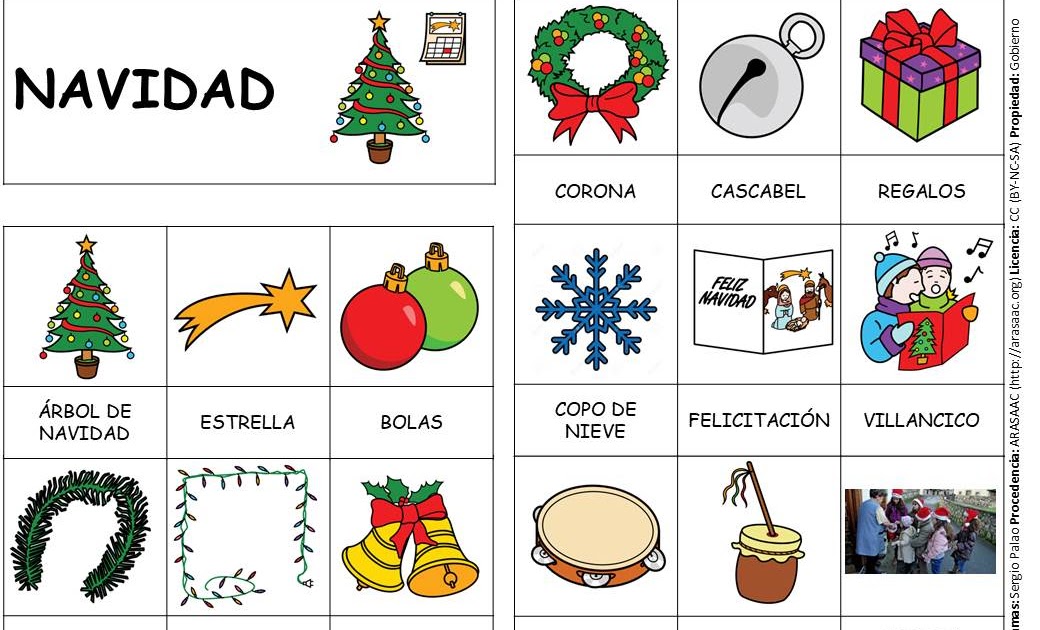 AUDICIÓN Y LENGUAJE: VOCABULARIO DE LA NAVIDAD